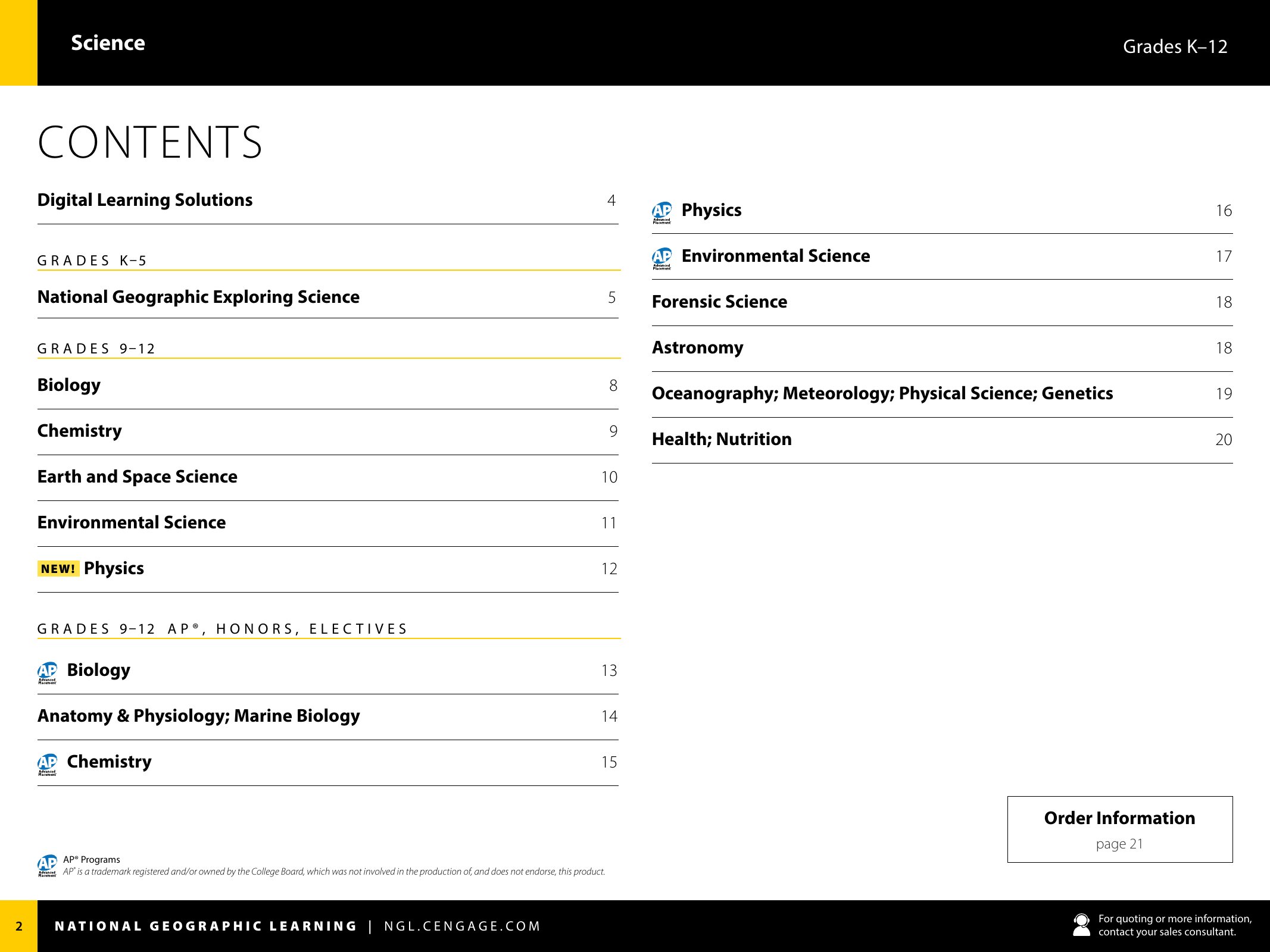 NGL 2024 Science Catalog - Updated from 2023