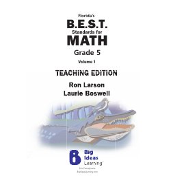 Big Ideas Learning BEST Standards for Math Gr5